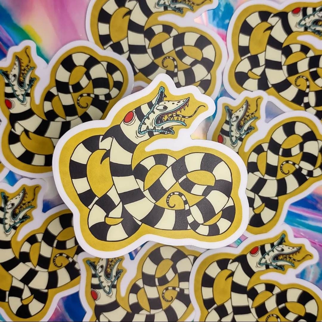 Sandworm Sticker, Beetlejuice Sticker, Beetlejuice, 80s Aesthetic, 90s ...