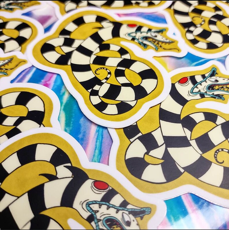 Sandworm Sticker, Beetlejuice Sticker, Beetlejuice, 80s Aesthetic, 90s ...