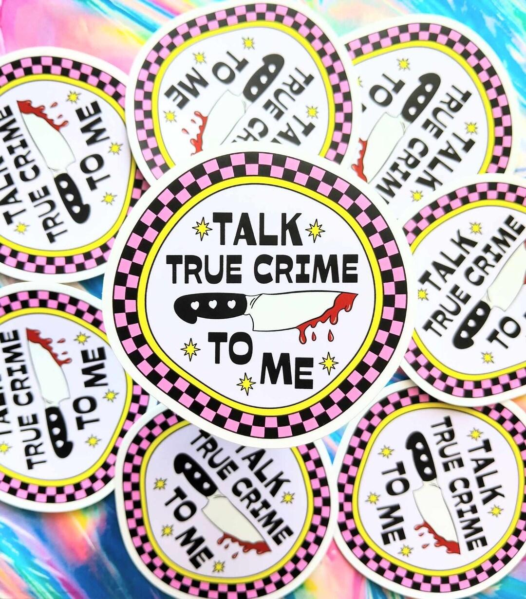 True Crime Sticker, True Crime Decal, Trendy Sticker, Waterbottle Decal ...