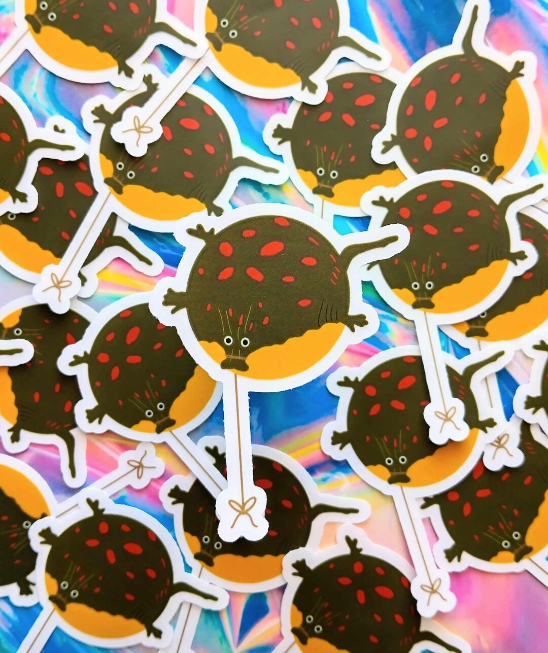Frog Balloon Sticker, Funny, Vinyl Decal, Clear Sticker, Movie Sticker ...