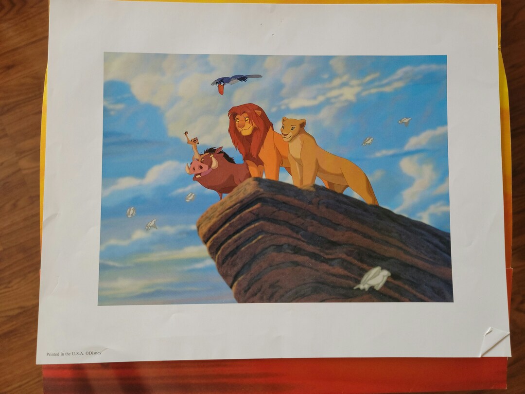 Disney's the Lion King Lithograph Set - Etsy