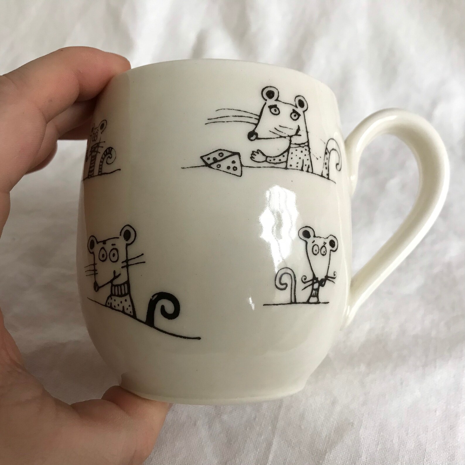 Rat Mug Made of Hand-trowned Porcelain.rat Design With an - Etsy