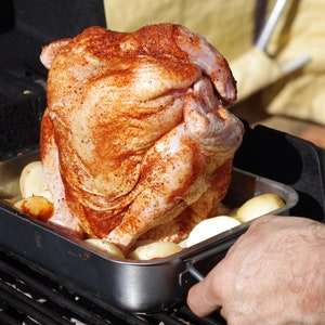 Vertical Poultry Roaster, Handmade Pottery.tool for the BBQ Grill. the ...