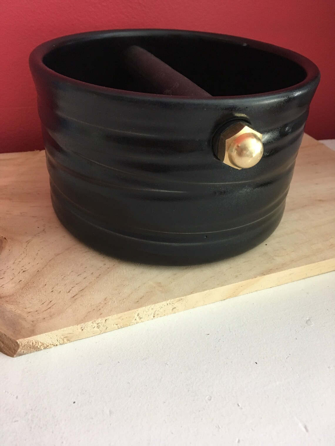 Knock Box Handmade in Ceramic Porcelain With Black Glaze - Etsy