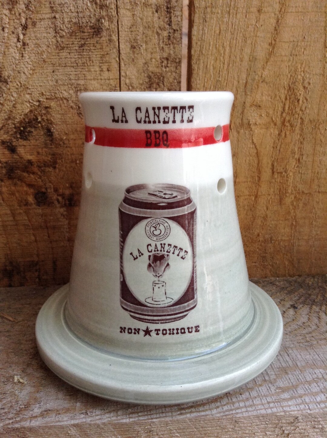 Vertical Poultry Roaster, Handmade Pottery.tool for the BBQ Grill. the ...