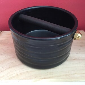 Knock Box Handmade in Ceramic Porcelain With Black Glaze - Etsy