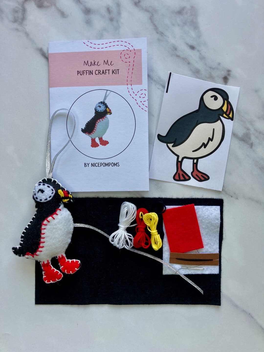 Puffin Craft Kit, Hand Sewing Craft Kits - Etsy