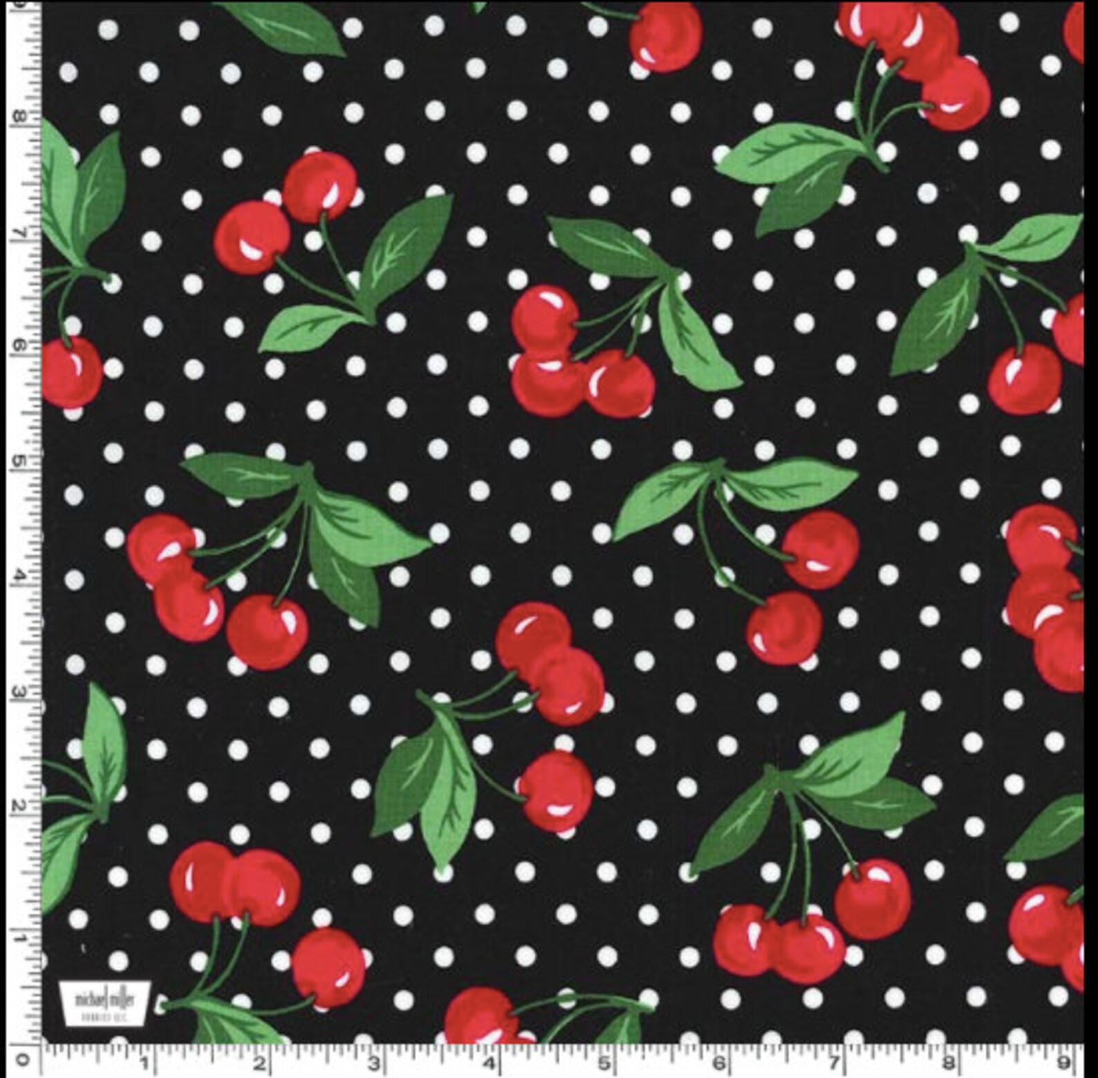 Vintage Cherry Fabric Cherry Dot Fabric by Michael Miller in | Etsy