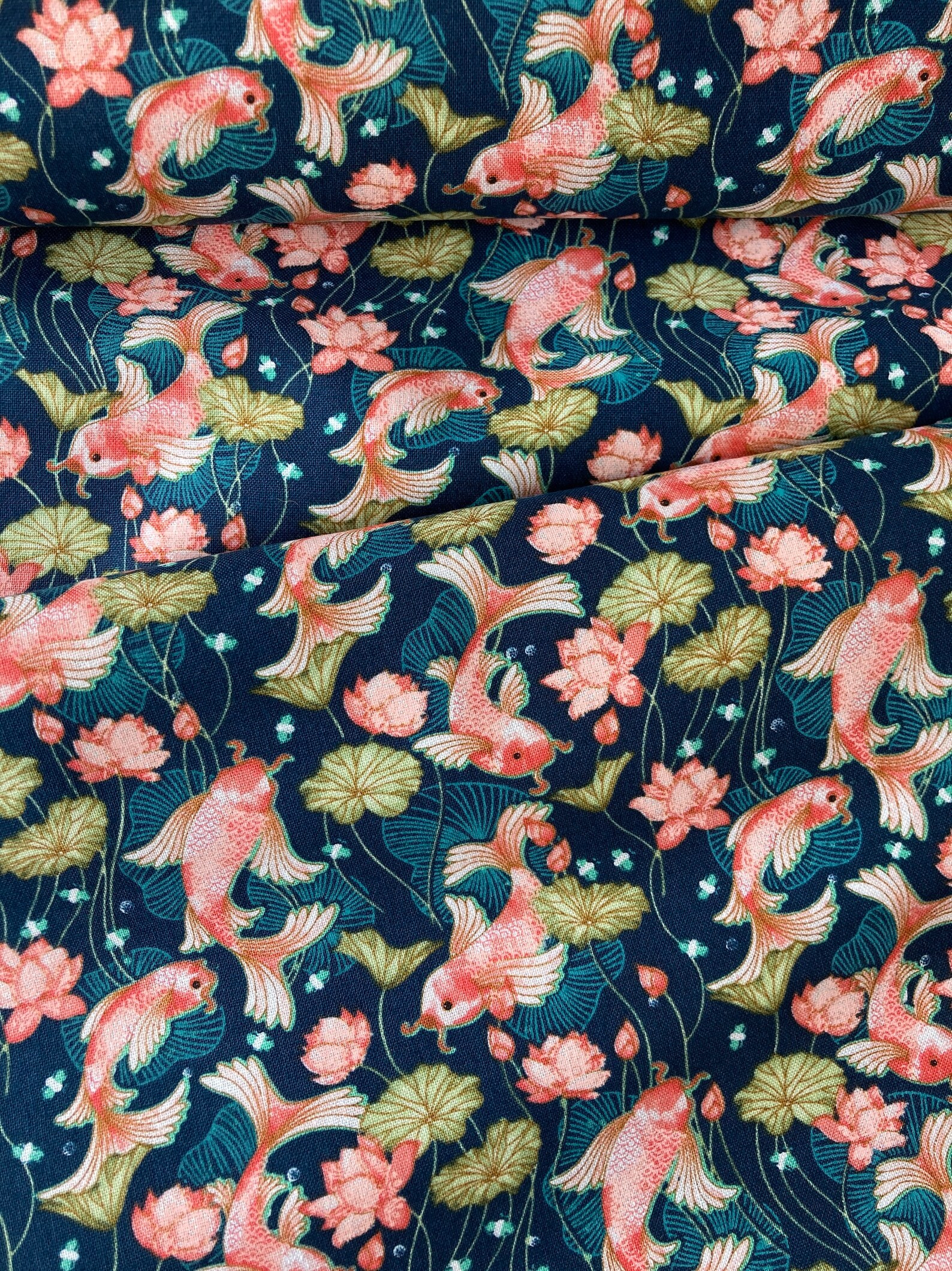 Koi Fish Fabric, Koi Garden by Studio E - Etsy