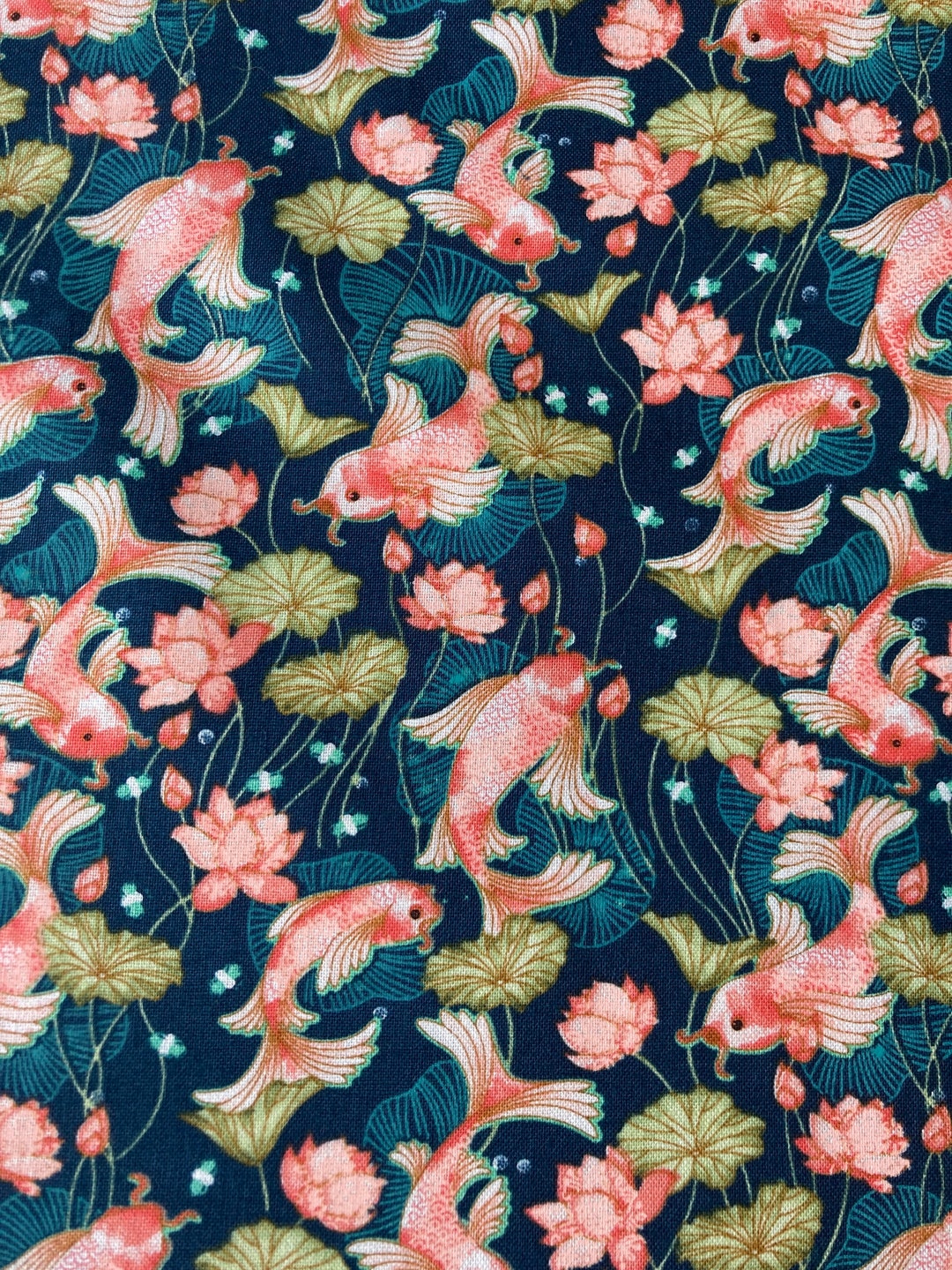 Koi Fish Fabric, Koi Garden by Studio E - Etsy