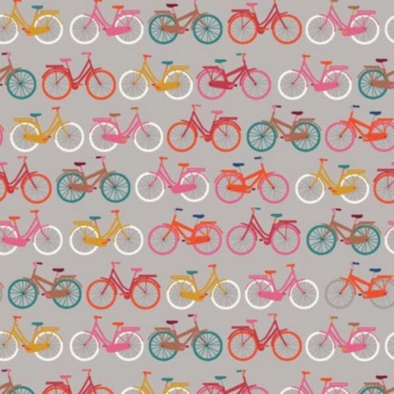 Colourful Bicycle Fabric Hello Velo by Dashwood Studio | Etsy