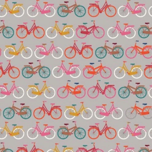 Colourful Bicycle Fabric Hello Velo by Dashwood Studio | Etsy UK