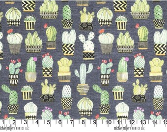 Cactus Printed Fabricsoft Cotton Fabric by Half Yarddesert - Etsy
