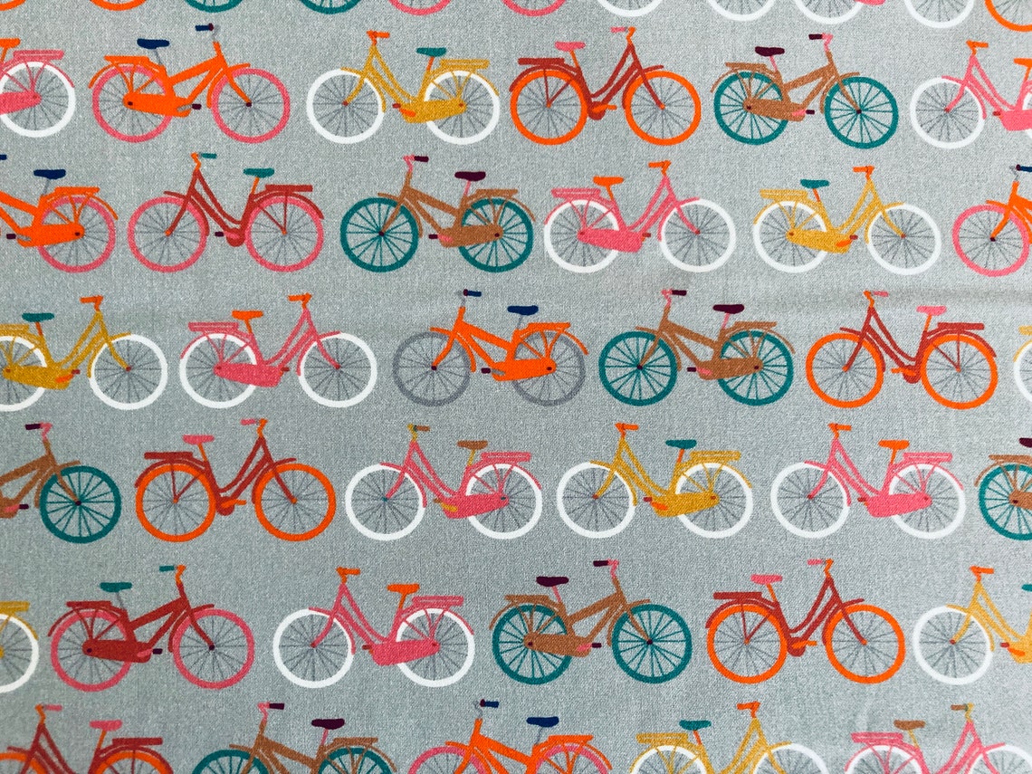 Colourful Bicycle Fabric Hello Velo by Dashwood Studio | Etsy