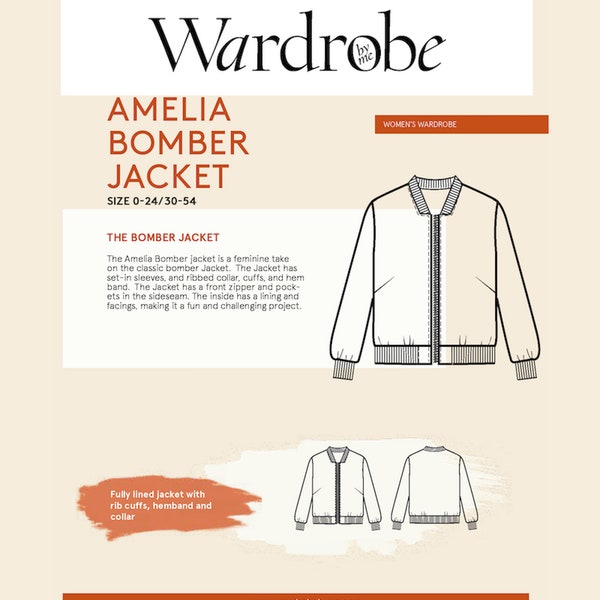 Bomber Jacket Pattern - Etsy