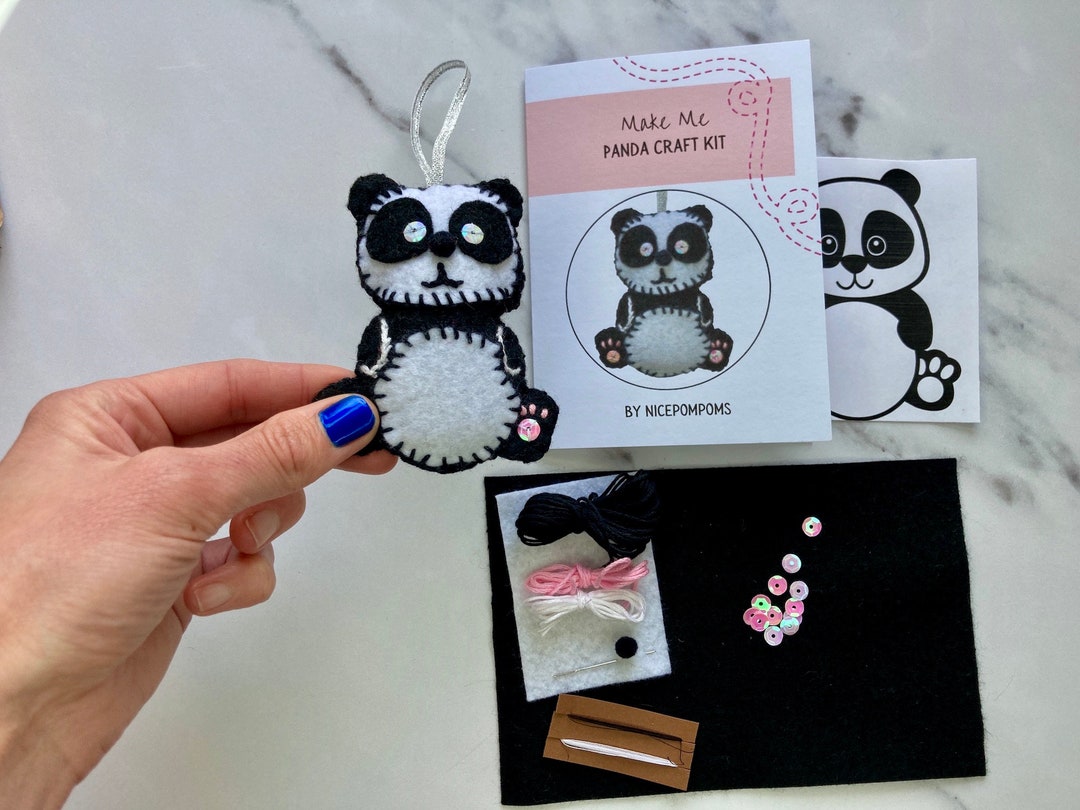 Panda Craft Kit, Hand Sewing Craft Kits, - Etsy