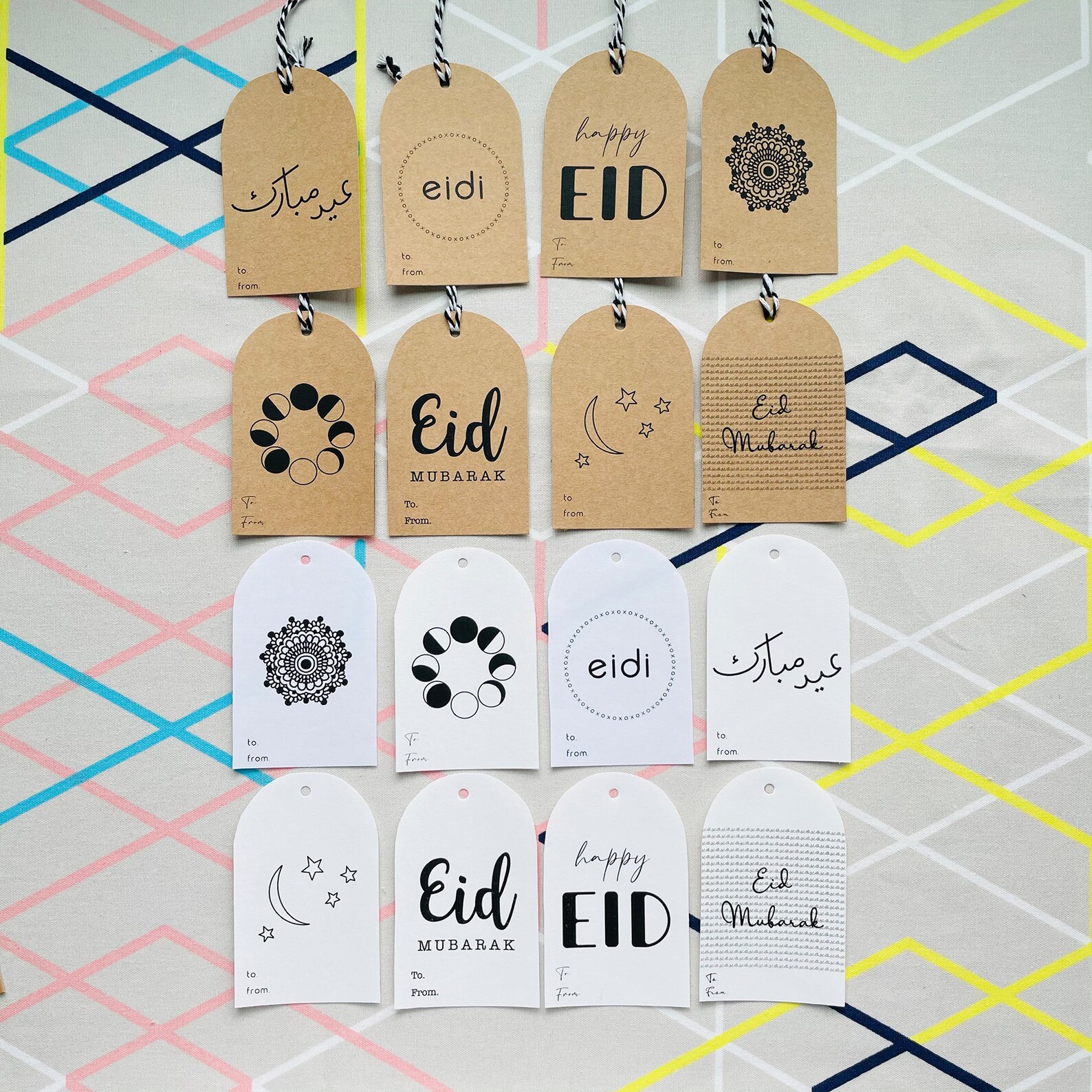 Printable Eid Gift Tags Instant Download 8 Designs Eid | Etsy