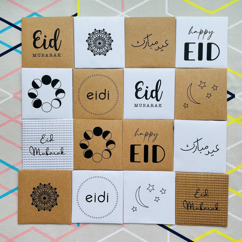 Printable Eid Envelopes Instant Download 8 Designs Eid - Etsy