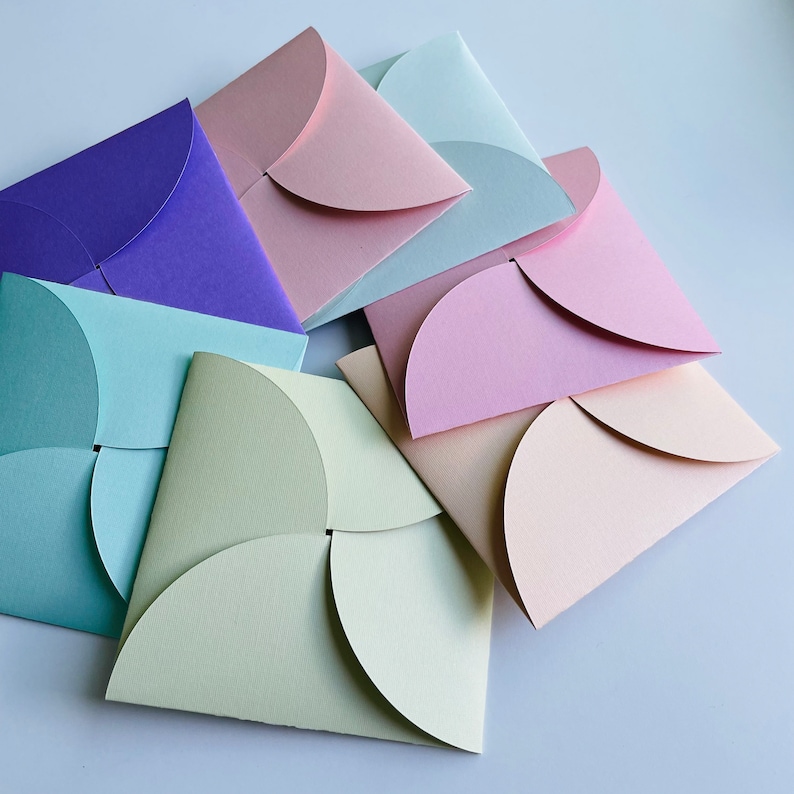 Handmade Pastel Petal Envelope: Modern Gift Card Holder - Etsy