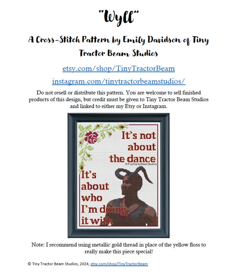 Wyll Ravengard Cross-stitch Pattern - Etsy