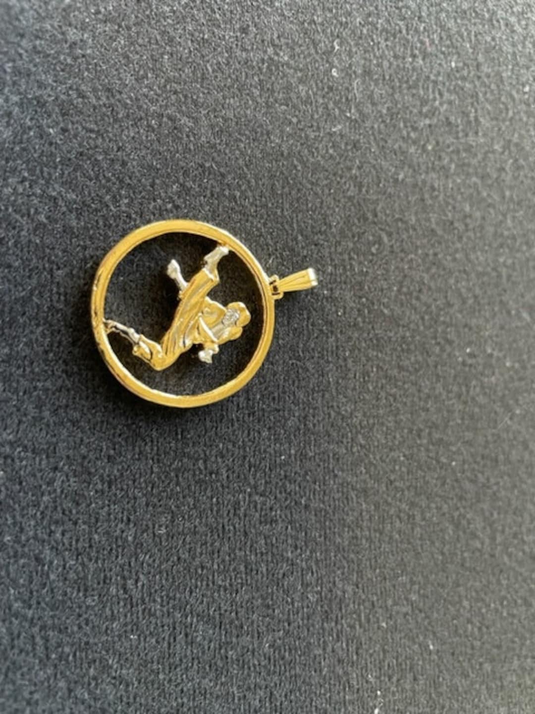 Karate/martial Arts 14k Gold Pendant Including Complimentary Chain - Etsy