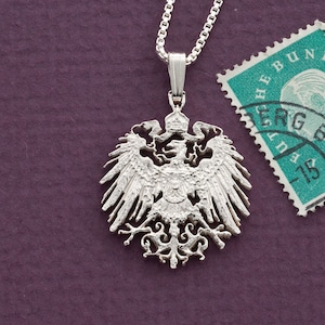 Sterling Silver German Eagle Pendant, Hand Cut German Eagle Three Mark ...