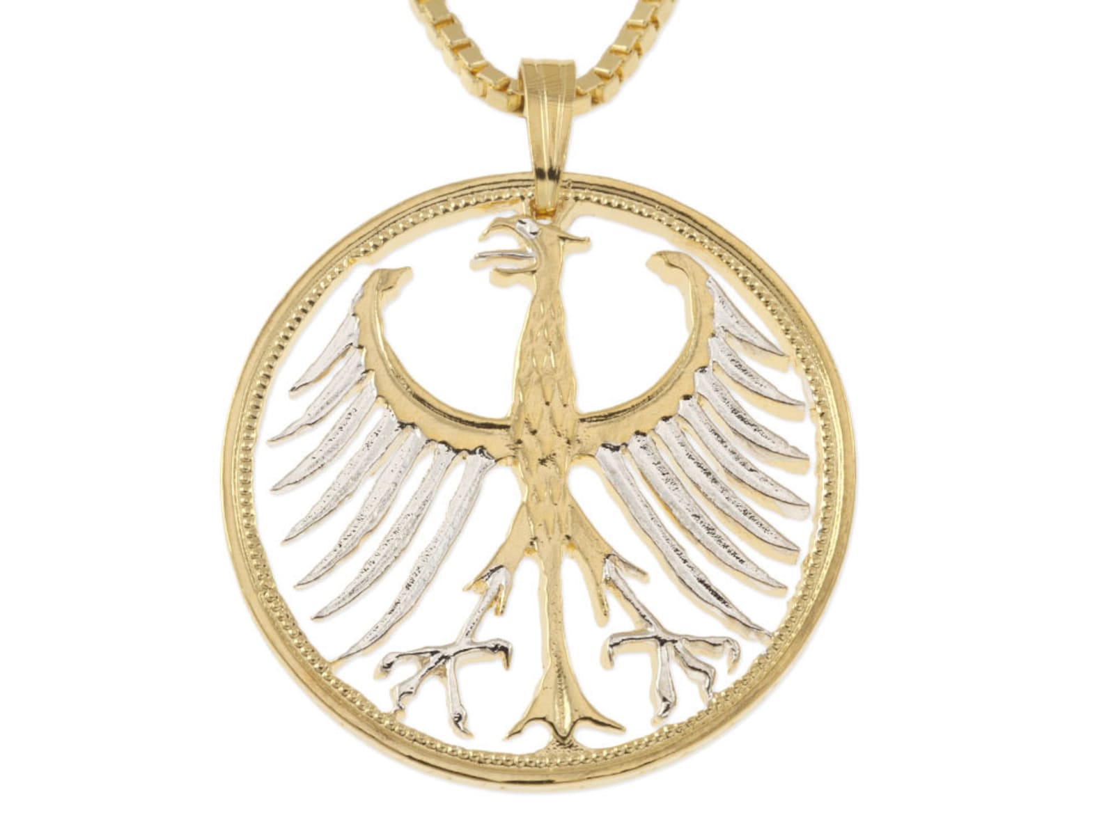 German Eagle Pendant and Necklace German 5 Mark Eagle Coin - Etsy