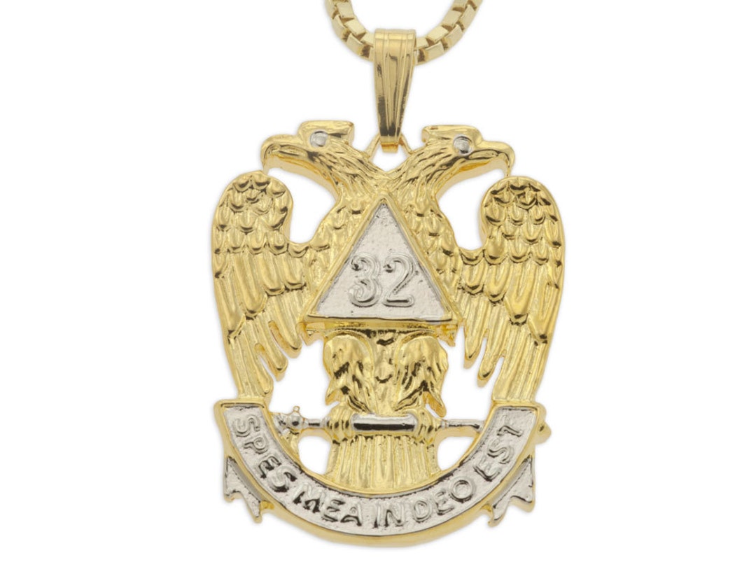 Masonic Emblem Pendant, 32 Degree Mason Medallion Hand Cut, 1" in ...