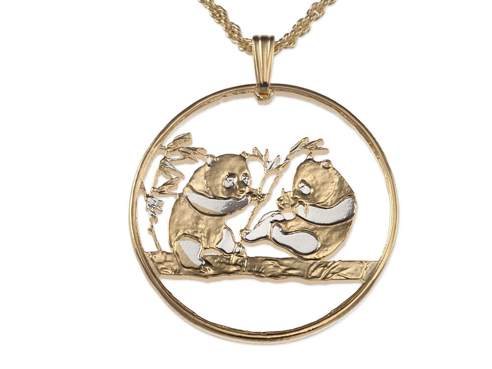Red Panda Bear Pendant and Necklace Chinese Red Panda Coin | Etsy