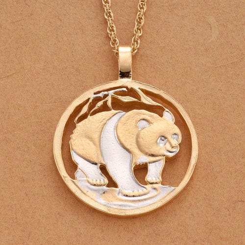 Red Panda Bear Pendant and Necklace Chinese Red Panda Coin - Etsy