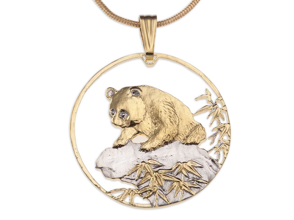 Chinese Panda Bear Pendant and Necklace Chinese Panda Coin | Etsy