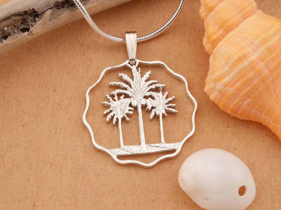 Silver Palm Tree Pendant, Silver Palm Tree Jewelry, Tropical Jewelry ...