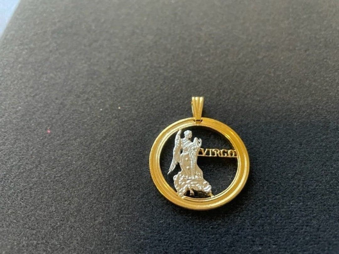 Virgo Pendant 14k Gold Plated With Complimentary Gold Plated Chain - Etsy