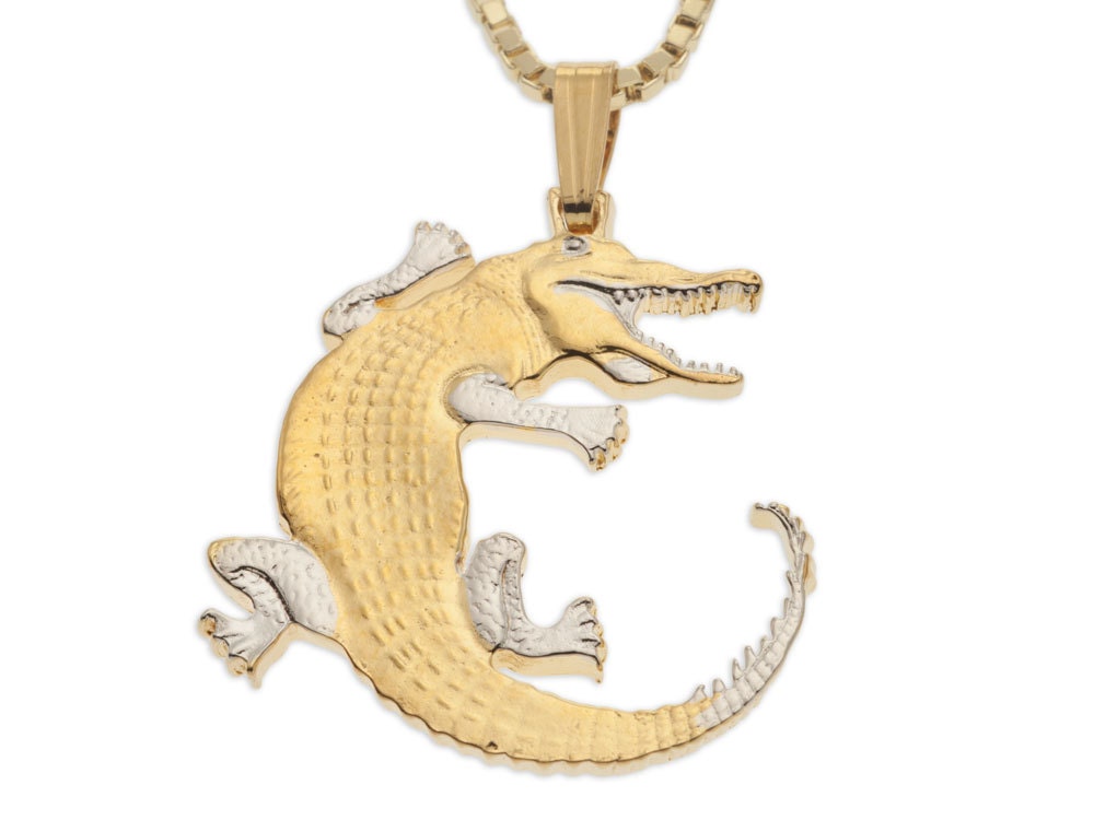 Alligator Pendant, Gambia Gator Coin Hand Cut, 1 in Diameter, X 878 - Etsy