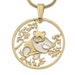 Panda Bear Pendant and Necklace, Chinese Panda Bear Coin Hand Cut, 14 K ...