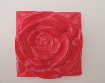 Goth Black Rose Black Rose Tile | Etsy