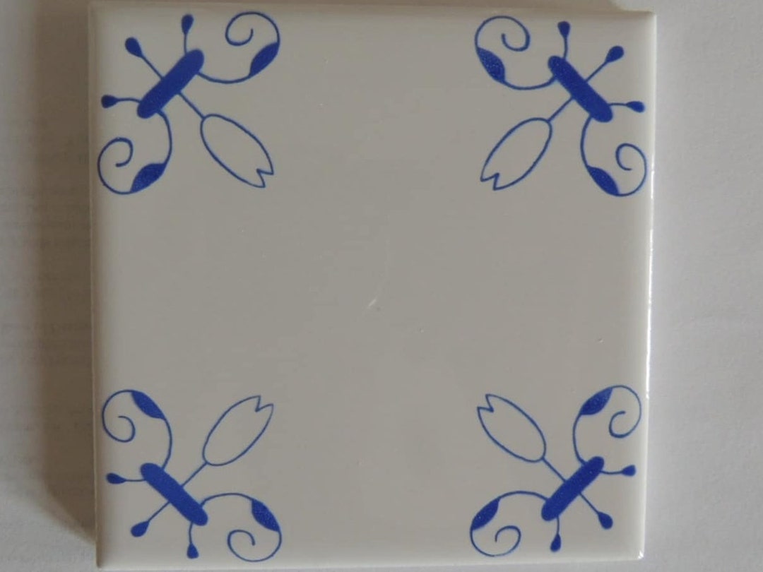 Delft Style Blue and White Tiles With Historical Design Blue Tulips - Etsy