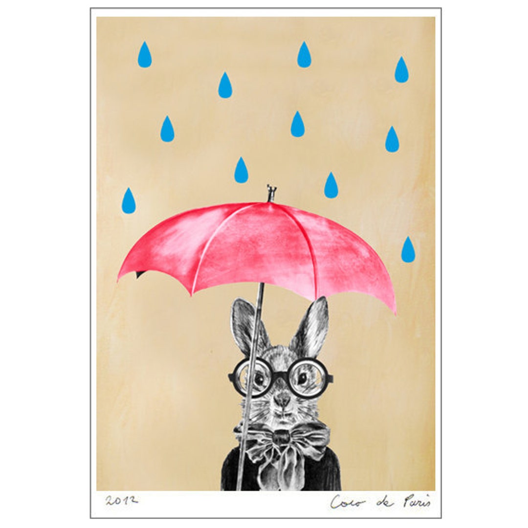 Rabbit Print, Rabbit Art Print, Rabbit Bunny Print, Rabbit Art, Bunny ...