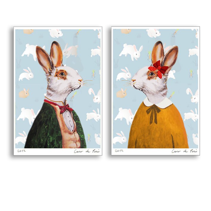 Rabbit Print Rabbit Art Print Rabbit Bunny Print Rabbit - Etsy