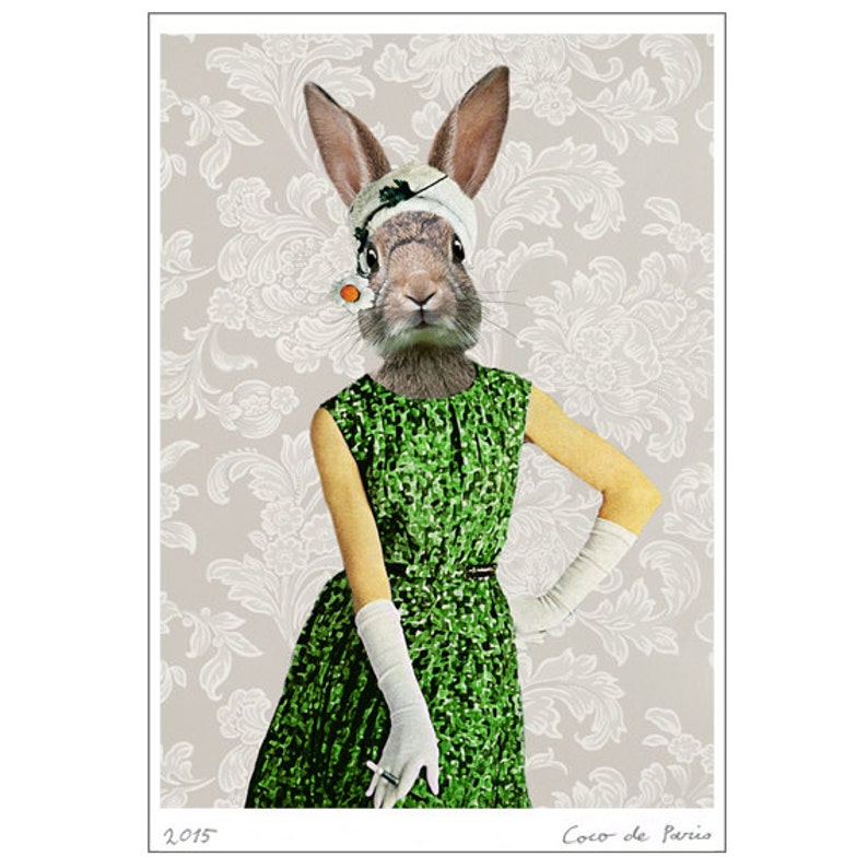 Rabbit Print Rabbit Art Print Rabbit Bunny Print Rabbit | Etsy