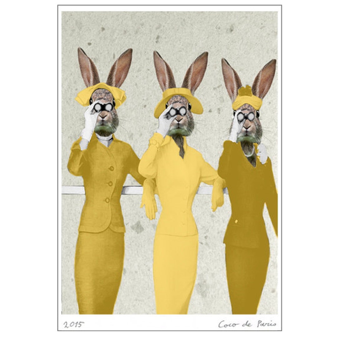 Rabbit Print, Rabbit Art Print, Rabbit Bunny Print, Rabbit Art, Bunny ...