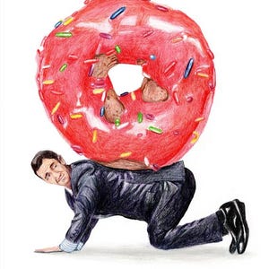 Donut Man, Love Donuts, Donut Deco, Original Illustration Handsigned by ...
