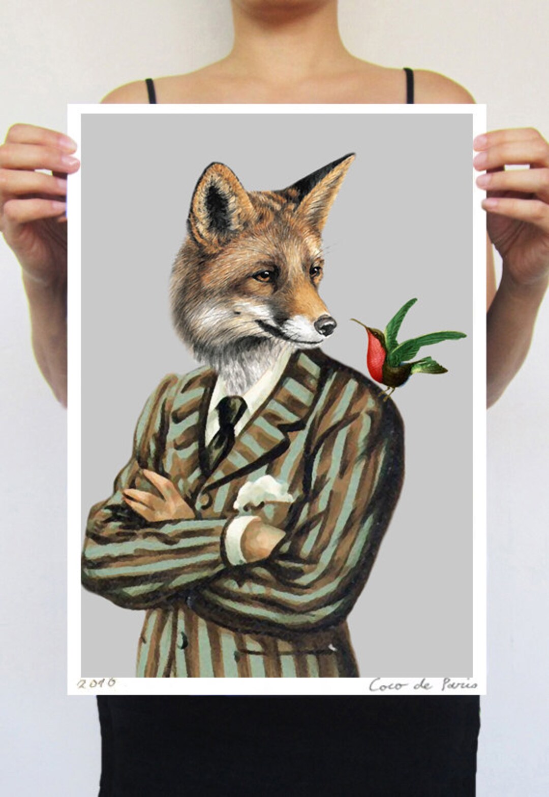 Fuchs Druck, Fuchs Poster, Fuchs Kunstwerk A3 Fuchs Illustration Giclée ...