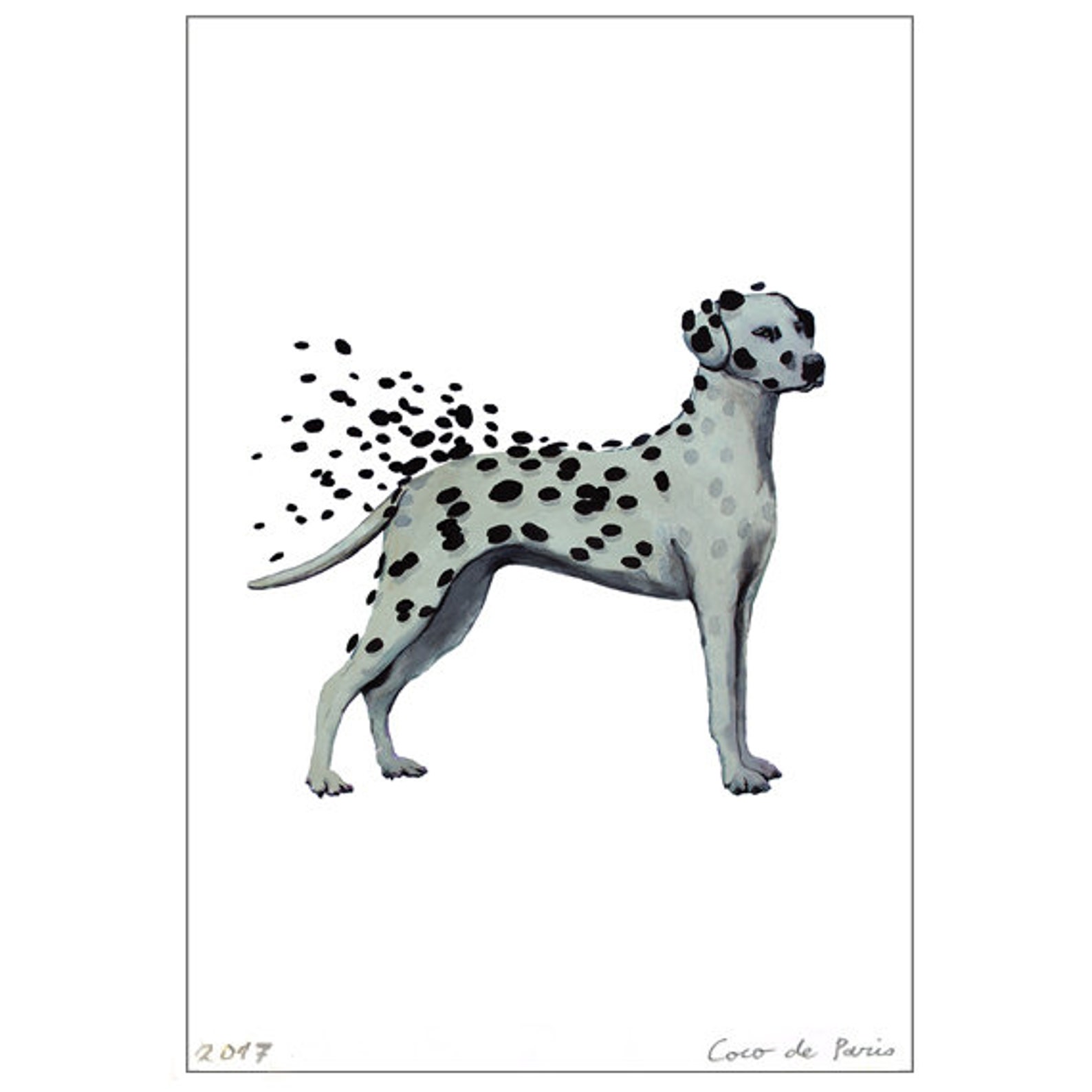 Dalmatian Losing Dots, Dalmatian Poster, Dalmatian Art, Preppy Art ...