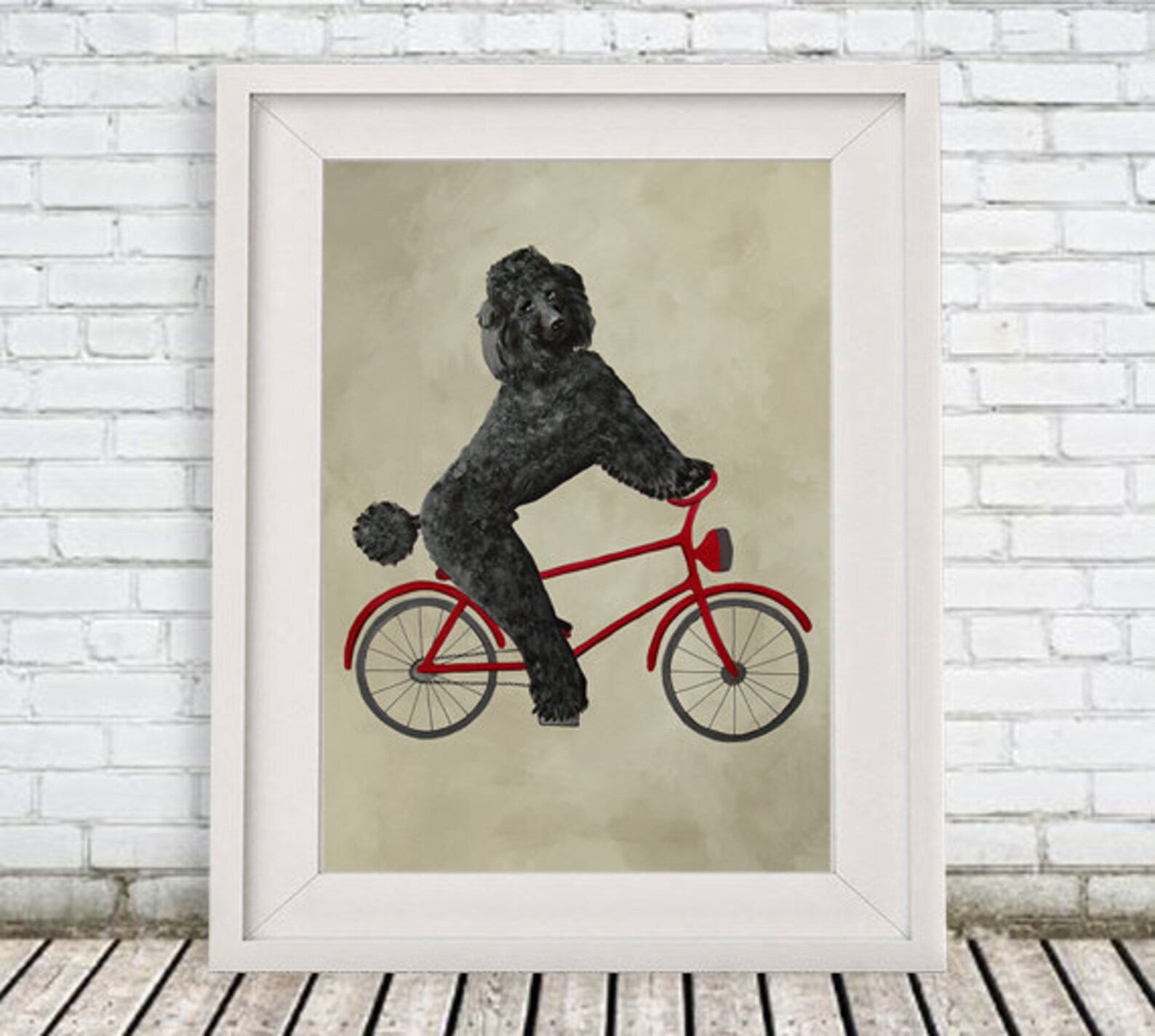 Poodle Print Poodle Illustration Art Poster Kids Decor - Etsy