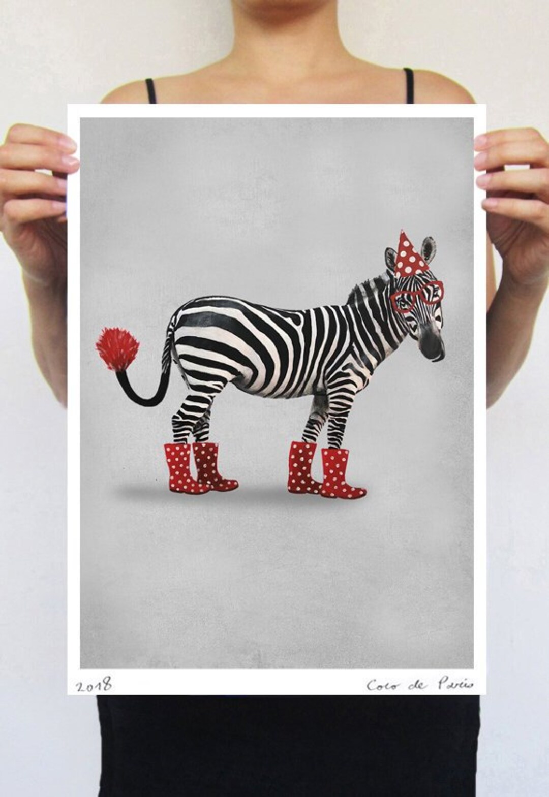Zebra Poster, Zebra Print, Zebra Decor, Holiday Gift, Christmas Gift ...