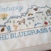 Hand Stitched Map of Kentucky the Bluegrass State - Etsy