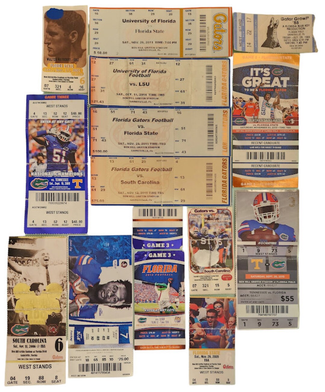 15 Vintage University of Florida Gator Ticket Stubs - Etsy