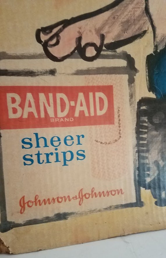 Vintage Advertising Poster for Band-aid Sheer Strips by - Etsy