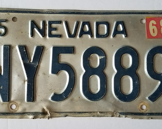 1965 State of Nevada License Plate Silver With Blue Lettering - Etsy